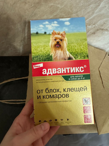 Адвантикс капли от блох, клещей и насекомых для щенков и собак до 4 кг ...