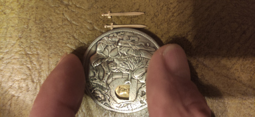 Передвижной механизм монета Святого Грааля Хобо Никель Романа Бутин ...