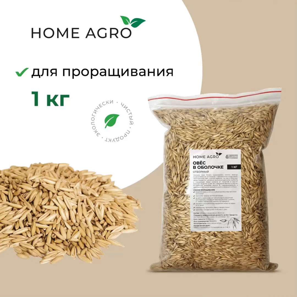 Овес для заваривания, отваров и настоя , для проращивания HOME AGRO 1 ...