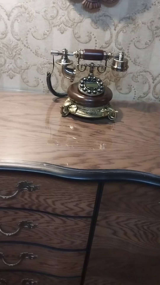 Старинный проводной телефон, Ретро-стиль, деревянное сырье - проводной ...