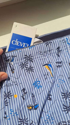 Трусы Мужской CLEVER WEAR Хлопок голубой, темно-синий, размер 46 Китай ...