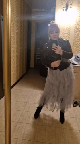 Юбка Женский SYJYW синяя лазурь Полиэфирный шелк в складку, размер 44 Без застежки Макси На ...