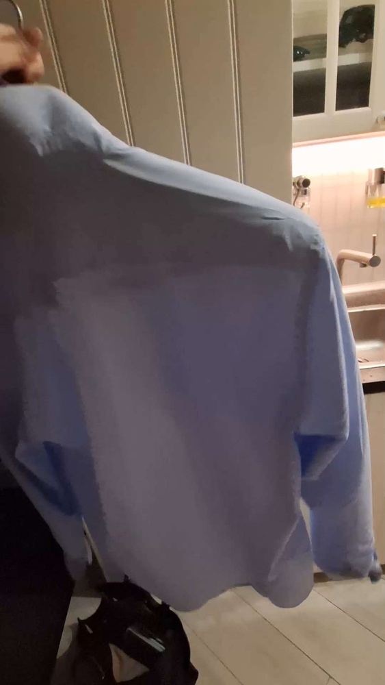 Рубашка Мужской Brostem белый матовый Длинный Хлопок, Модал Однотонный, размер 54 приталенный ...