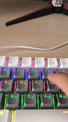 Redragon игровая клавиатура механическая беспроводная Fizz PRO RU серая тихая, MAPLE SWITCH ...