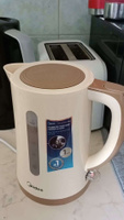 Midea MK-8082 Электрический чайник, пластиковый, 1,7 л, белый купить на OZON по низкой цене ...